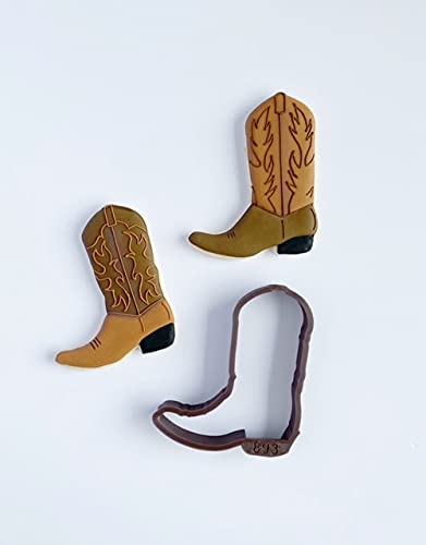 COWBOY COOKIE CUTTERS Country Western Rodeo Boot Cowboy Cowgirl Hat And Rustic Horseshoe Wild West Cookie Cutters For Any Special Occasion/Celebration (3 Pack)