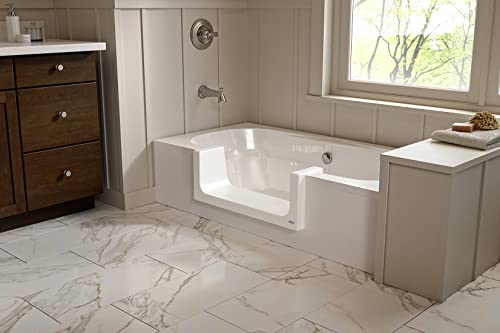 CleanCut Step Bathtub Accessibility Kit - Convert Existing Tub to Step-In Shower (White, Size Large)