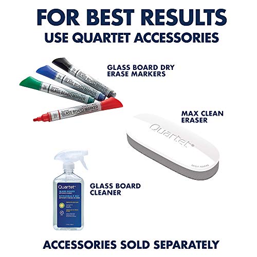 Quartet Whiteboard, Glass Dry Erase Board, Non-Magnetic, 3' x 2', Infinity Frameless Mounting, Frosted Surface, Accessory Tray, and 1 Dry Erase Marker (G3624F)