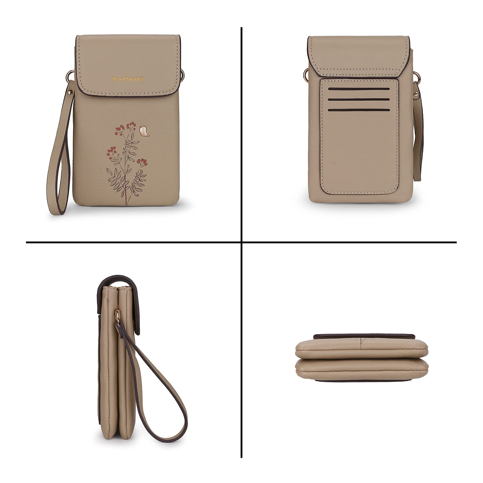 YALUXE Crossbody Bags for Women Cellphone Purse Wristlet Handbag
