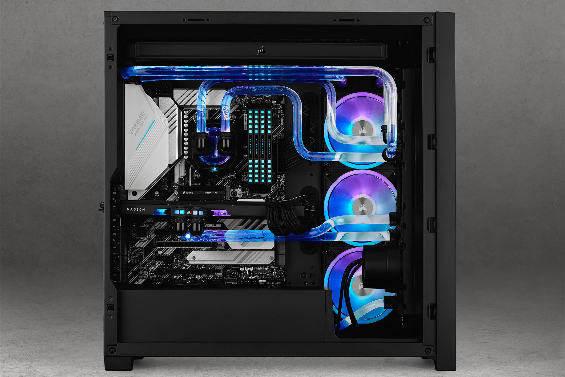 Corsair Hydro X Series iCUE XH5000i RGB PRO Custom Cooling Kit (Hardline CPU Cooling Loop, Pre-Bent Tubing, Dynamic RGB Lighting, Easy Installation, Made for CORSAIR 5000X/D Series Cases) Black