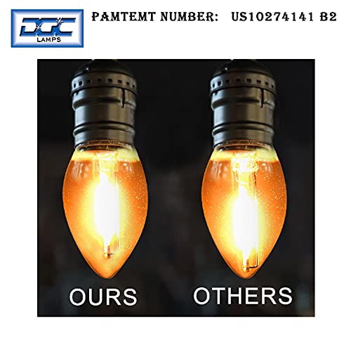 C7 E12 Base Milky Led Filament Bulb Replacement Lights 0.5 Watts Decorative Nightlight Lamp 4W 5W Equivalent Candle Bulb Pack of 5 (5, 2700K Milky)