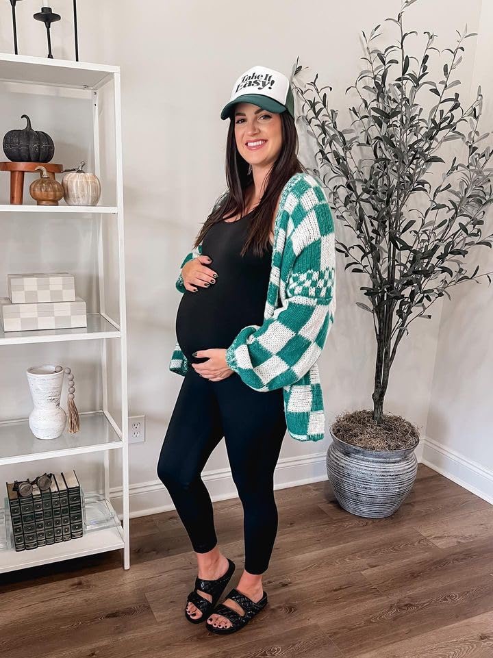 Bhome Maternity Jumpsuits Sleeveless Romper Pregnant Bodysuit One-piece Leggings Activewear Black L