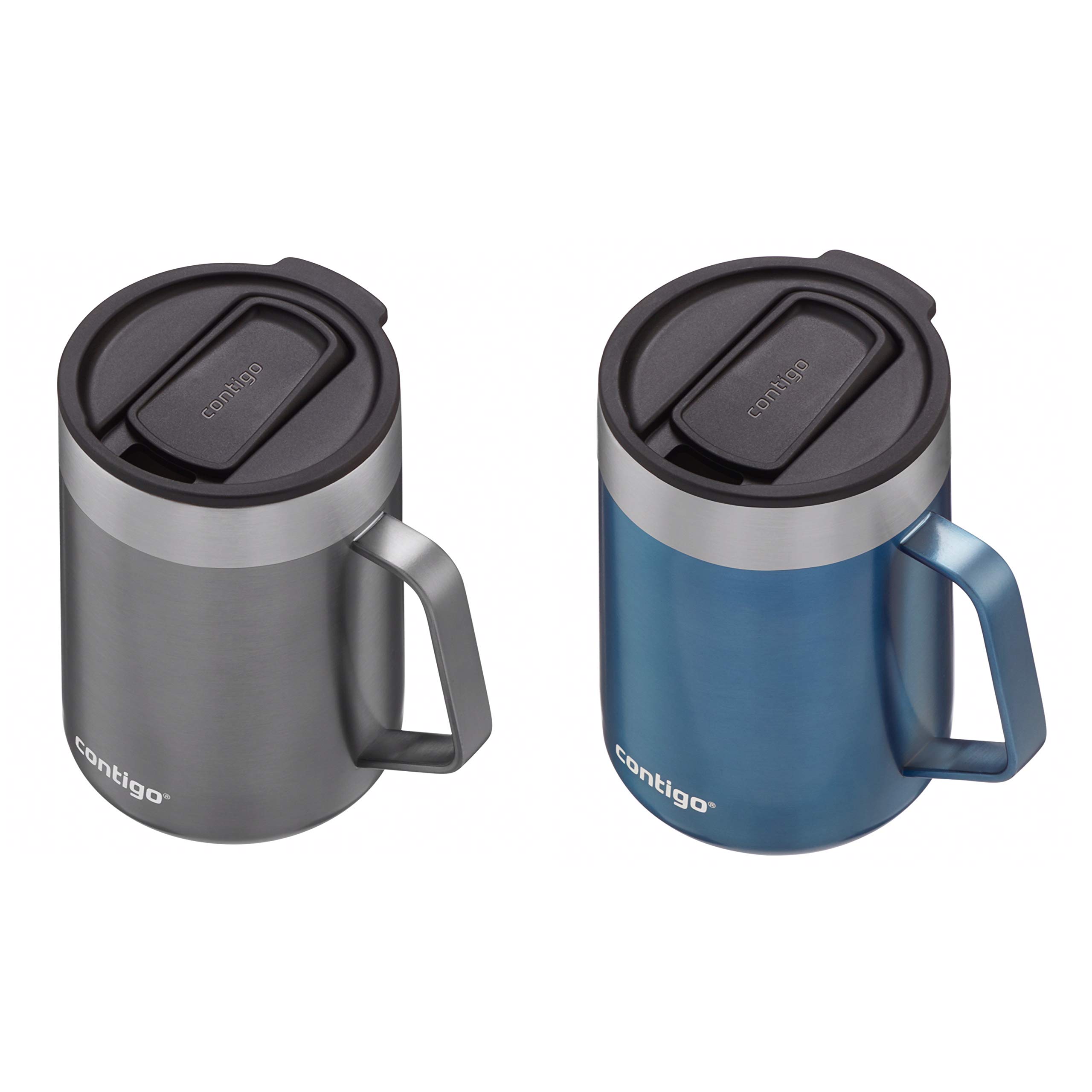 Contigo Stainless Steel Travel Mugs with Splash-Proof Lids (14oz & 20oz)