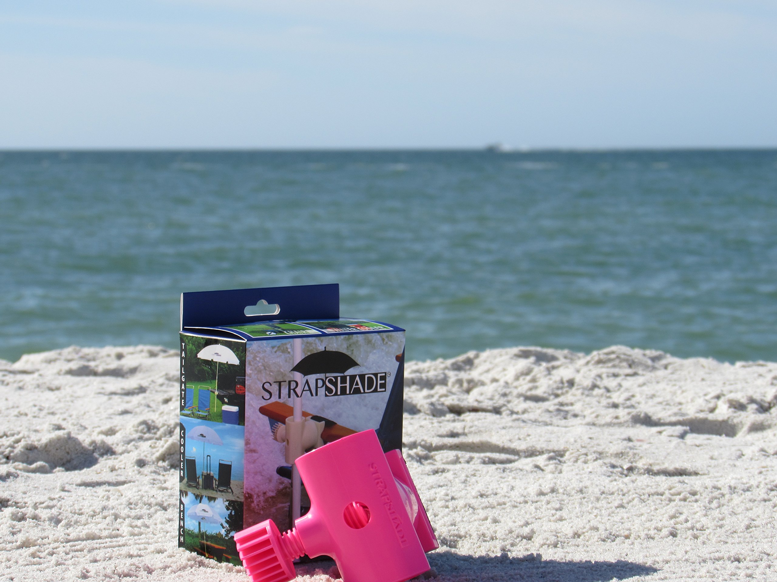 Beach Umbrella Anchor Mount Strap Shade (Color: Pink , White , or Green) (Pink)
