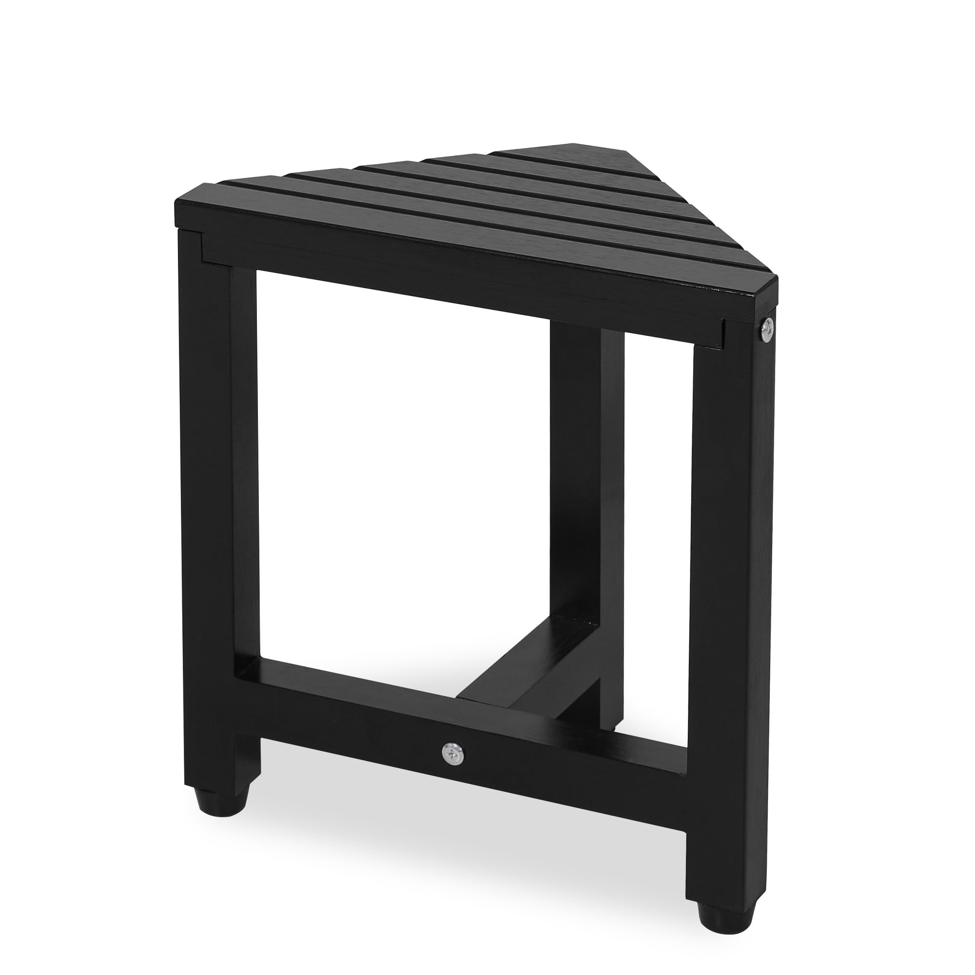 TYYIHUA 13.2" Shower Stool for Shaving Legs, Shower Foot Rest, Shower Stool for Inside Shower Waterproof, Small Corner Stool for Small Space, Small Shower Bench for Bathroom, Black