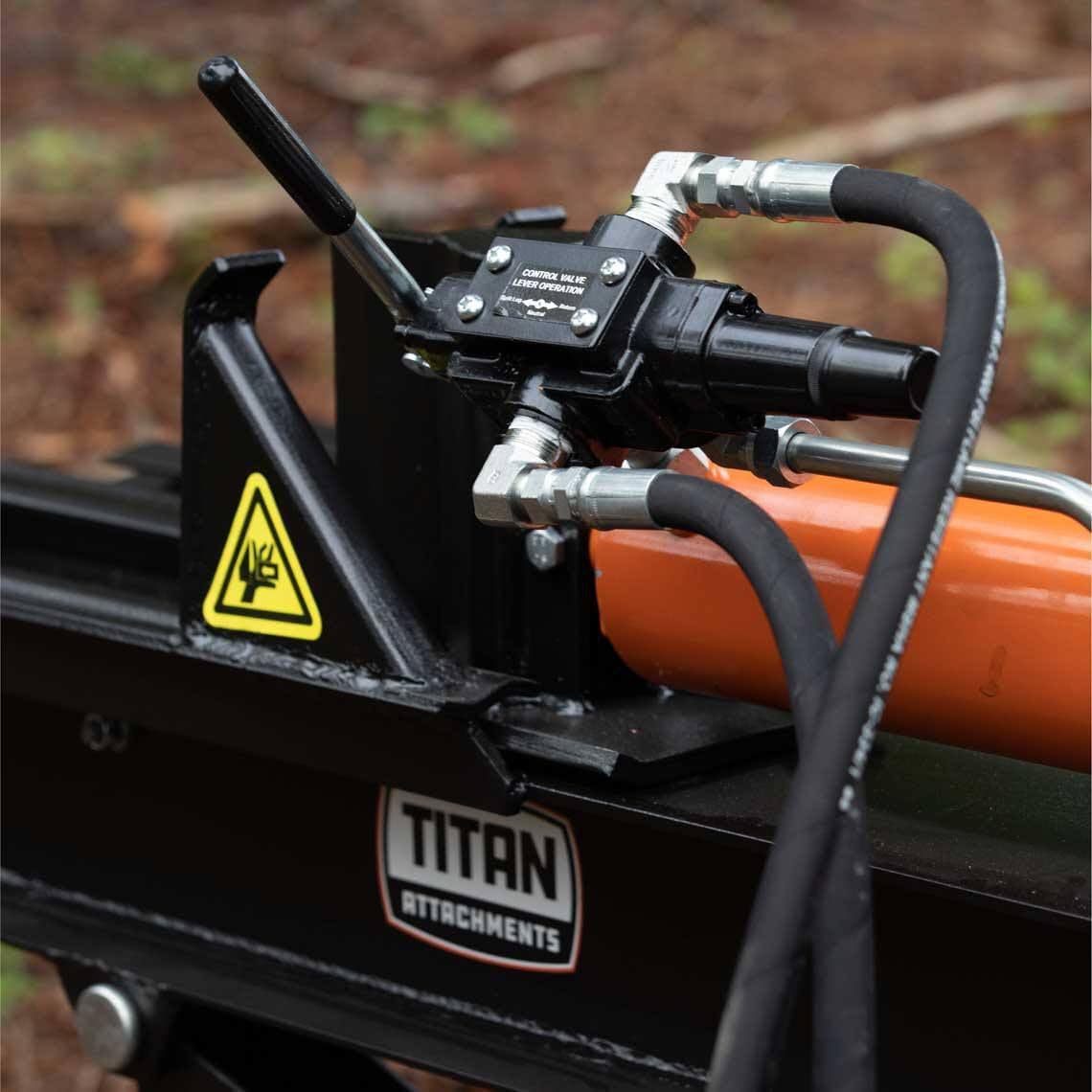Titan Attachments 3 Point Industrial 25 Ton Hydraulic Horizontal/Vertical Log Splitter, Category 1 Tractor