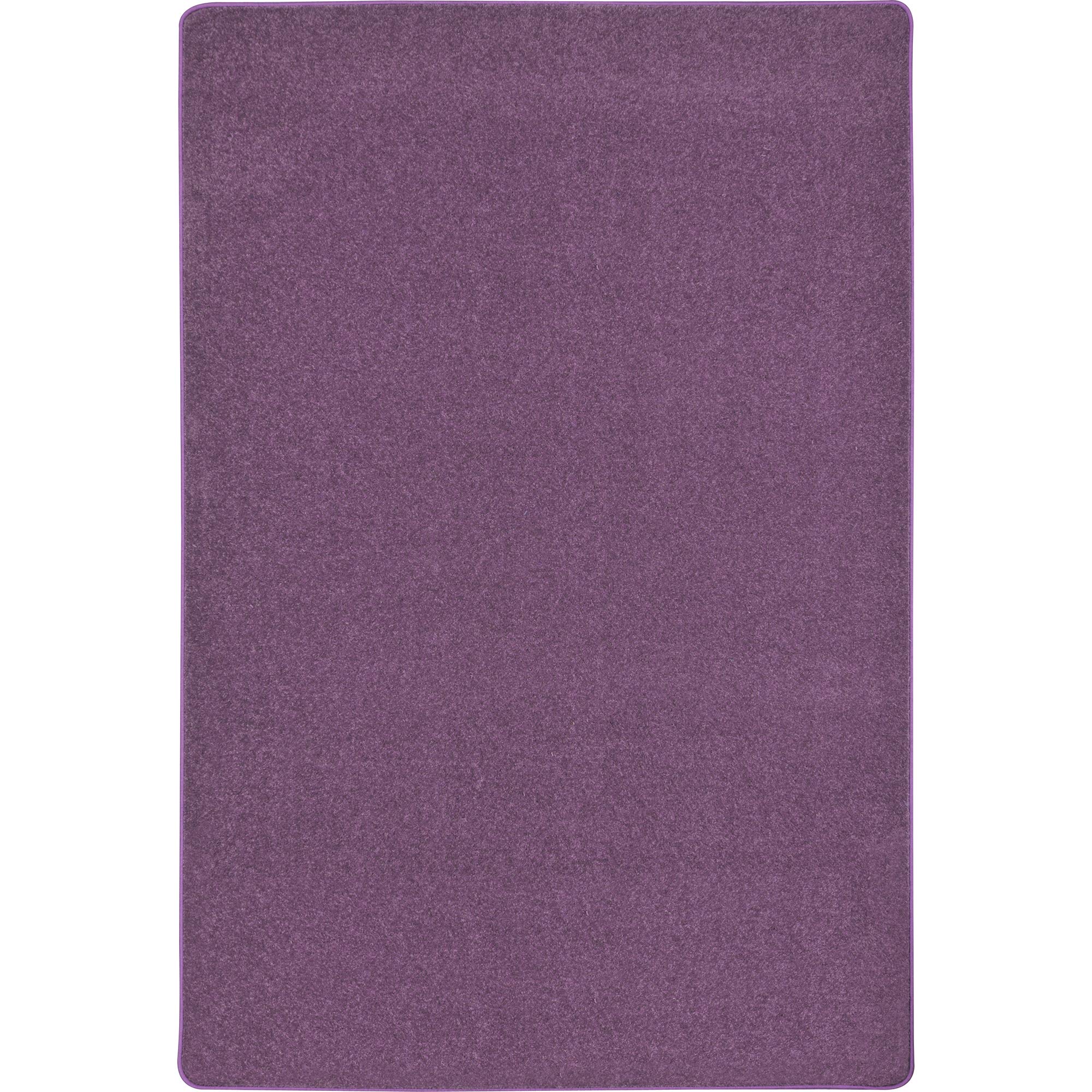 Joy Carpets Endurance Solid Colored Area Rug in Color Purple, 12' x 6'