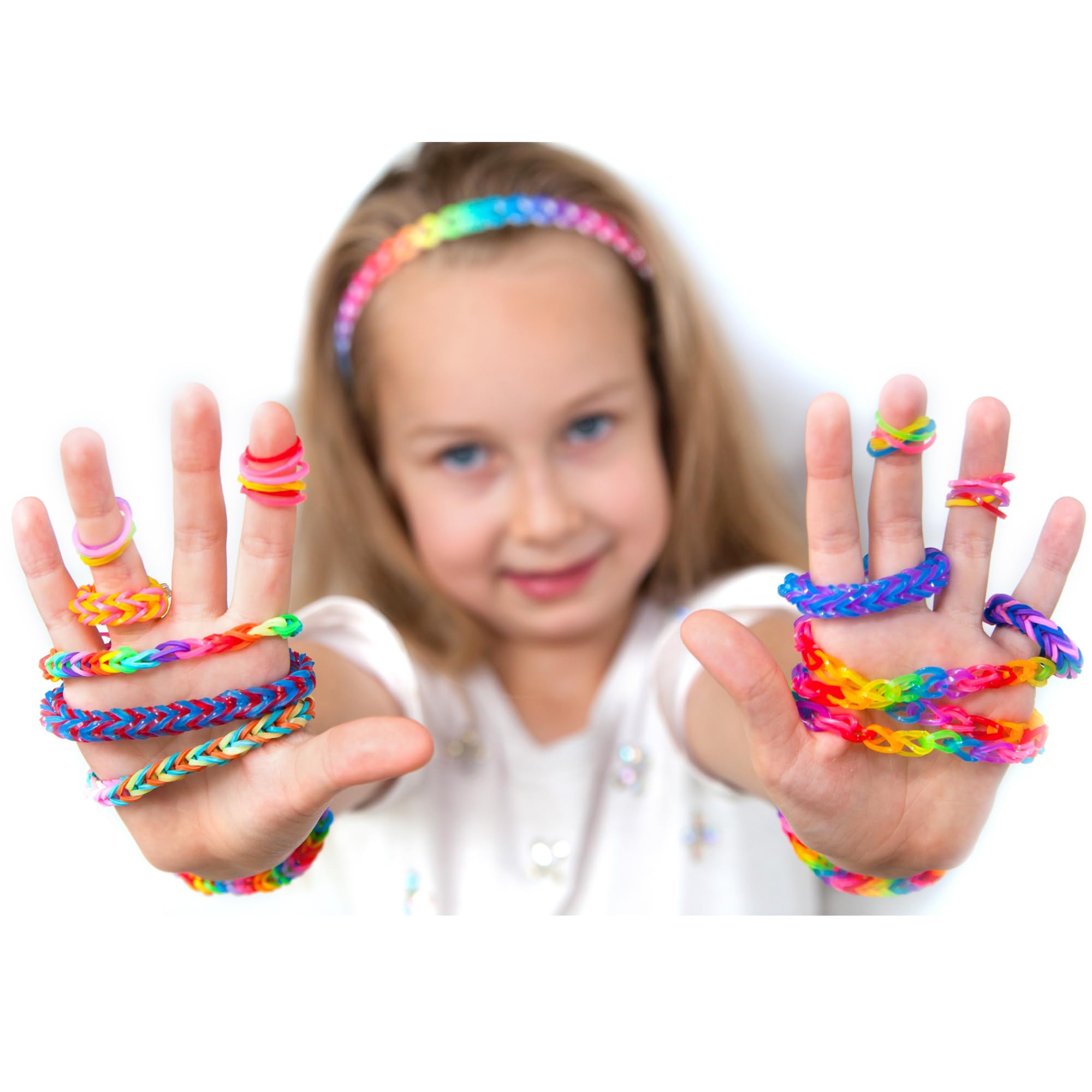 YUSLROB 2500+ Rubber Band Loom Bracelet Kit,Loom Bracelet Making kit,Best Gifts for Birthday and Christmas with, Rubber Band Refill Kit for