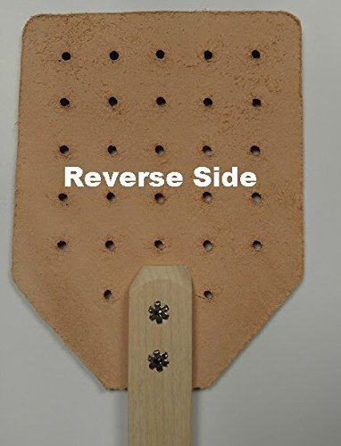 Heavy Duty Leather Fly Swatters Indoor/Outdoor – Pest Control Heavy Duty Fly swatters Made in USA by Amish Leather Craftsman Kills Bugs and Insects… (Natural)