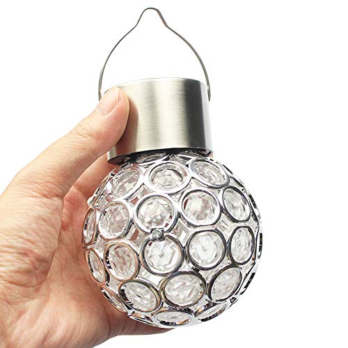 Waterproof LED Solar Hanging Light, Lawn Courtyard Ball Lights, Hanging Solar Lantern Decor for Garden Home Yard Patio Lawn Holiday Party Wedding