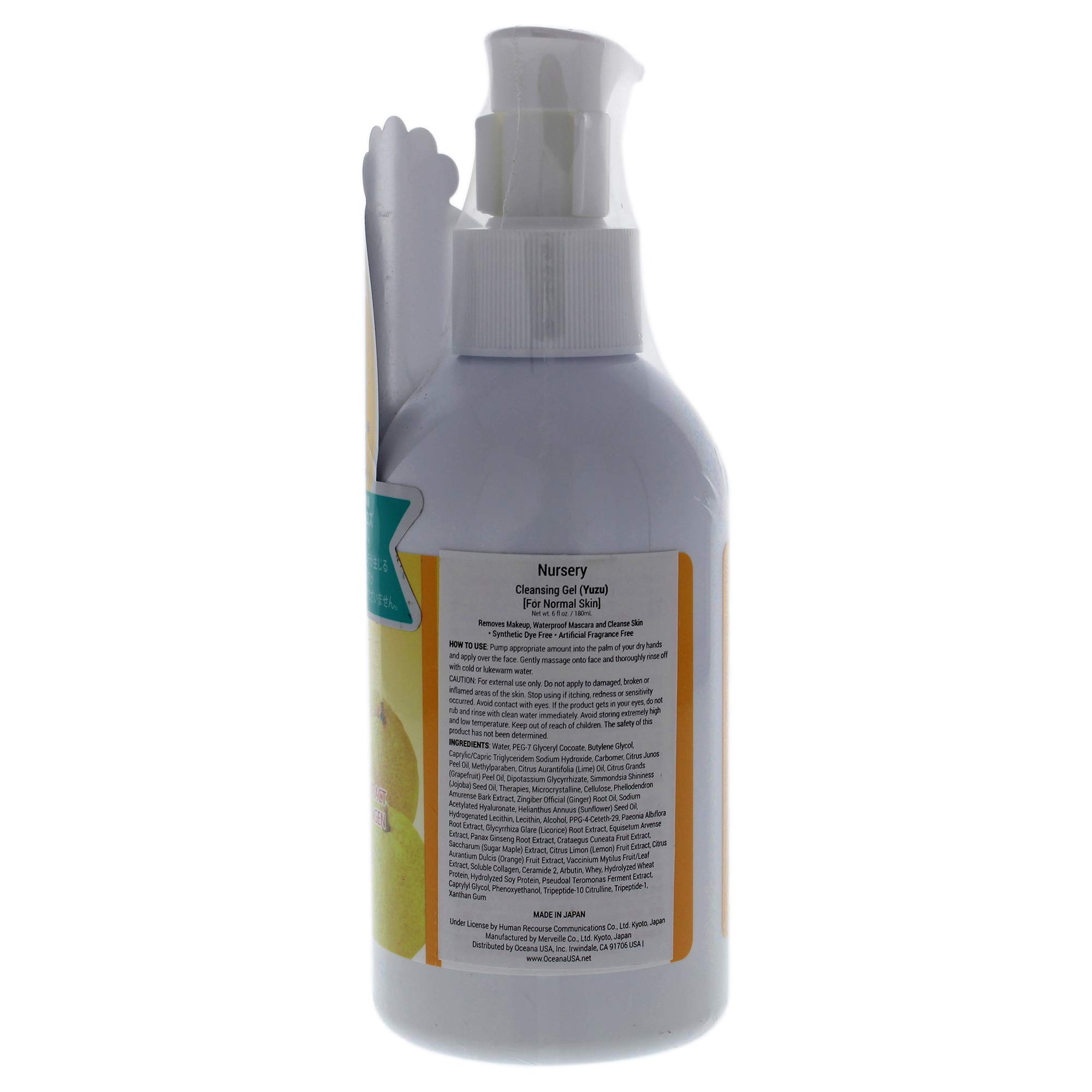 Yuzu W Cleansing Gel by Nursery for Women - 6.12 oz Cleanser