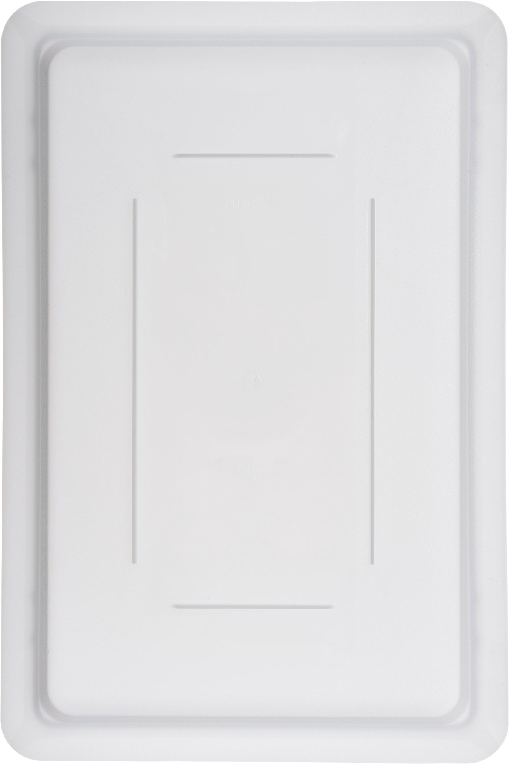 Carlisle FoodService Products Storplus Food Storage Container Lid Lock-Tight Lid with Stackable Design for Catering, Buffets, Restaurants, Polyethylene (Pe), 18 x 12 Inches, White, (Pack of 6)