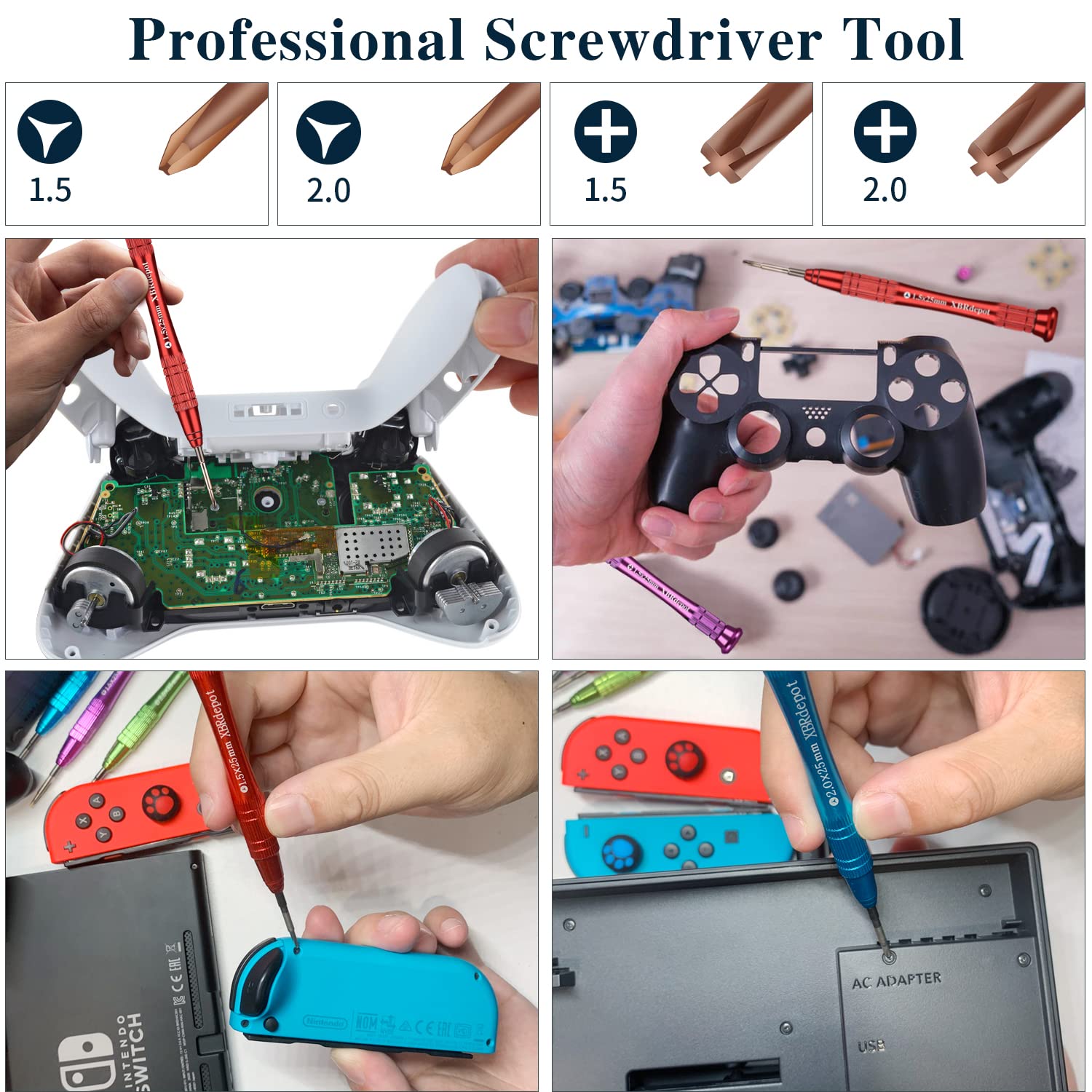 Triwing Screwdriver, Repair Kit Compatible for GameCube Game Boy Nintendo 3DS & 2DS 64 DS NES Super Nintendo Wii Wii U Switch Consoles and Controllers