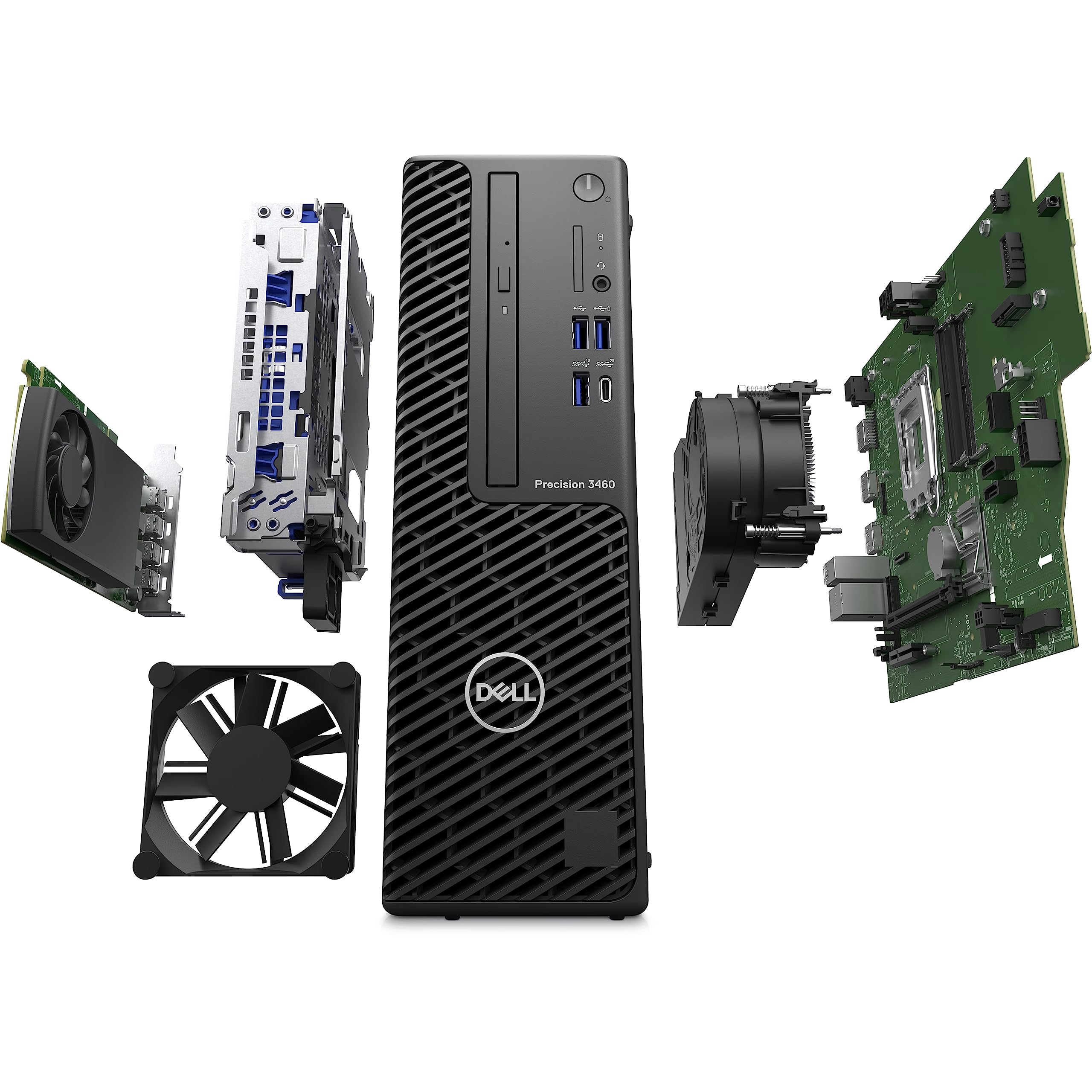 Dell Precision 3460 Small Form Factor Workstation Business Desktop Computer, 12th Gen Intel 12-Core i7-12700, 64GB DDR5 RAM, 2TB PCIe SSD+2TB SSD, DVDRW, Quadro T1000 4GB, WiFi 6E, Windows 11 Pro