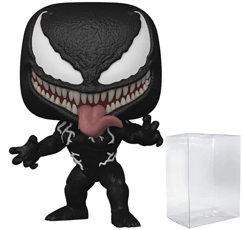 POP Marvel: Venom 2 Let There Be Carnage - Venom [Eddie Brock] Funko Vinyl Figure (Bundled with Compatible Box Protector Case), Multicolored, 3.75 inches