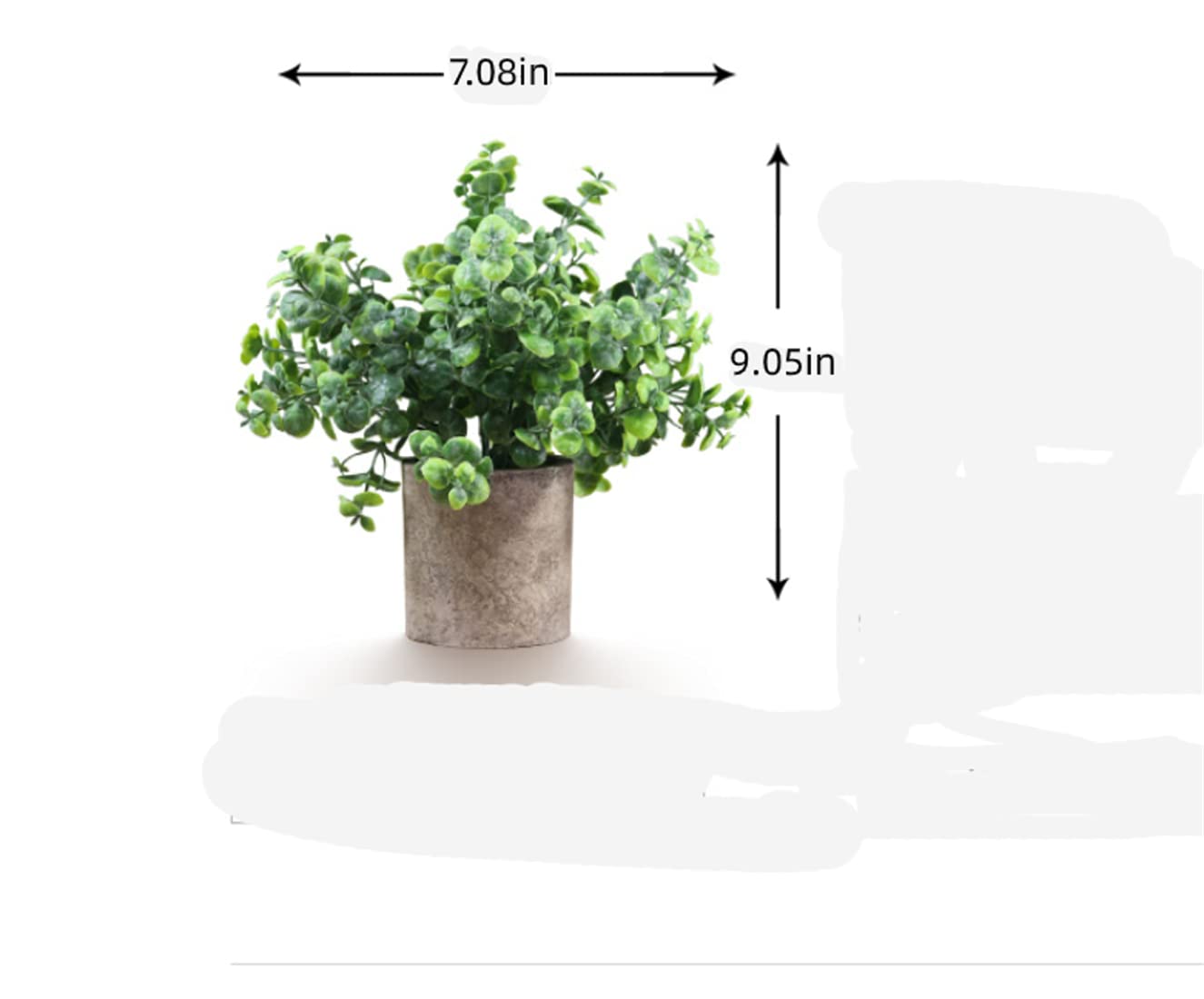 WOS Small Potted Artificial Plants, Artificial Plants, Plastic Green Plants, Suitable for Home Office Garden Decoration, Indoor and Outdoor, 3Piece Set