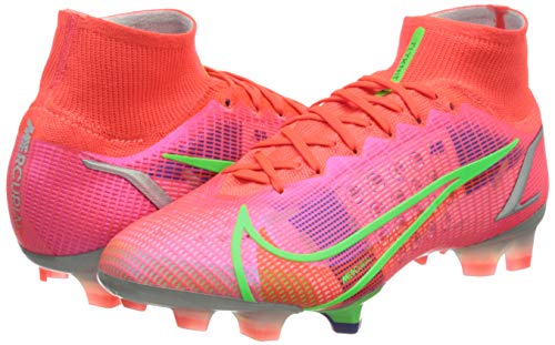NIKE Unisex Superfly 8 Elite FG Soccer Shoe, BRT Crimson MTLC Silver Indigo Burst White Rage Green, 12 US Men