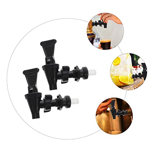 RORPOIR Water Jug Dispenser 2pcs Milk Tea Bucket Faucet Accessories Black Plastic Milk Tea Bucket Brita Water Filter Faucet