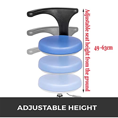 Dental Assistant Stool Dentist Doctor Chair Adjustable Height Dentist Stool with Backrest PU Leather for Office Clinic Dentist Shop Lab and Home ,A7