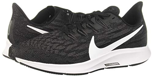Nike Women's Air Zoom Pegasus 36 Running Shoes, Black/White-thunder Grey, 7
