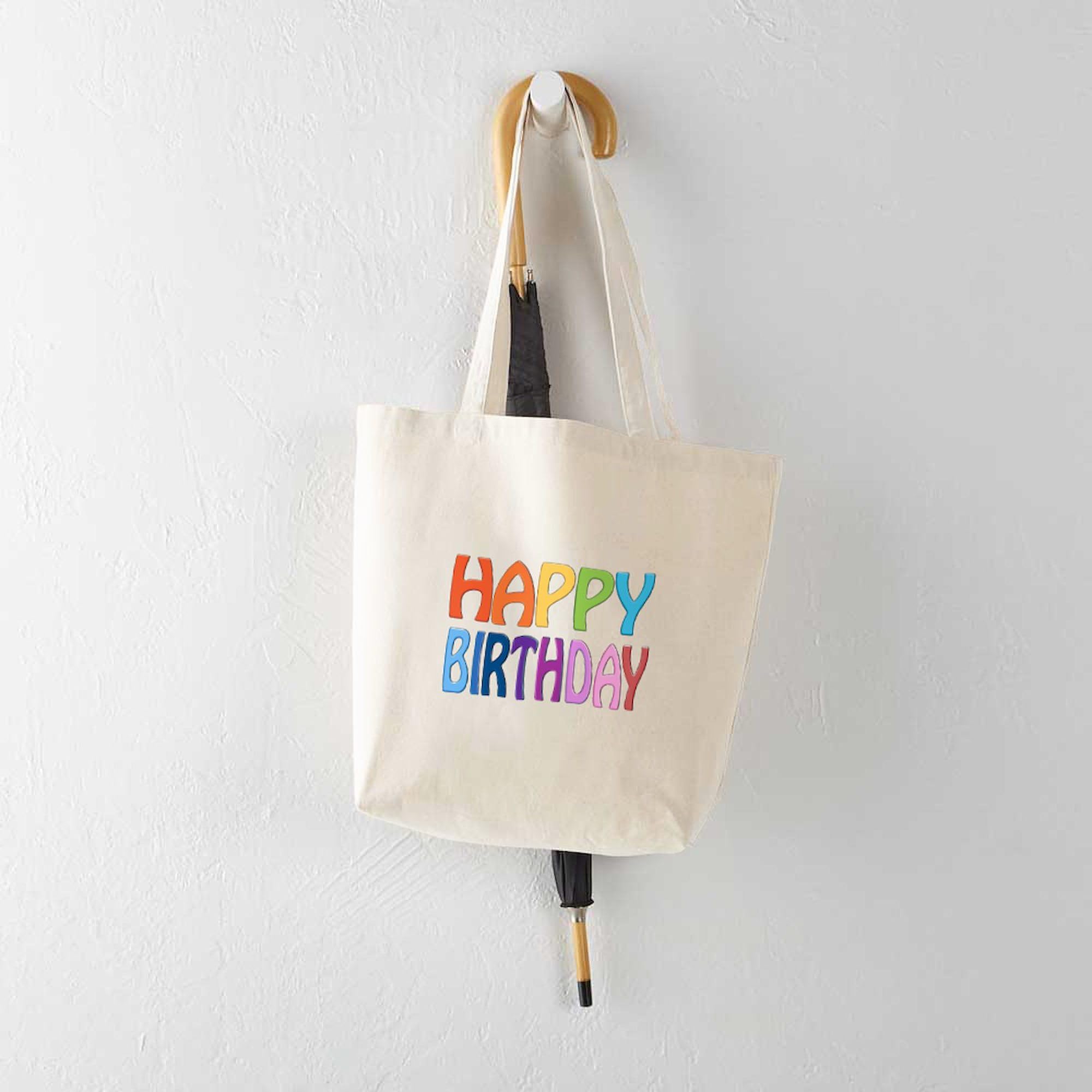 CafePress Happy Birthday Happy Tote Bag Canvas Tote Shopping Bag