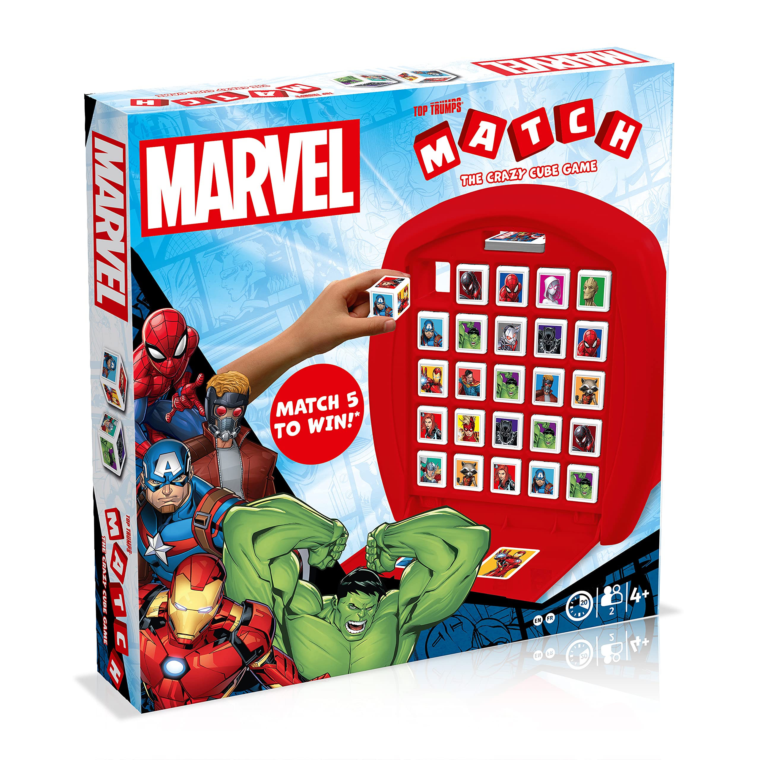 Top Trumps Match Game Marvel Heroes - Family Board Games for Kids and Adults - Matching Game and Memory Game - Fun Two Player Kids Games - Memories and Learning, Board Games for Kids 4 and up