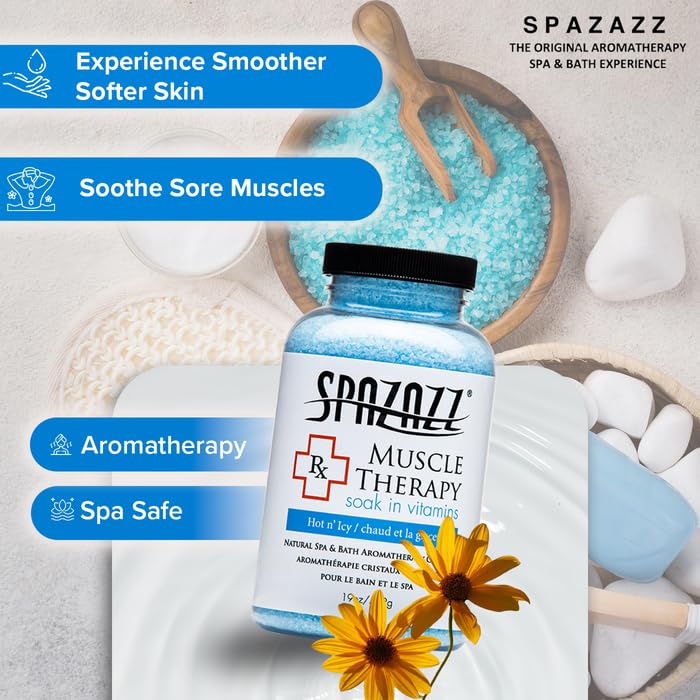 Spazazz SPZ-601 RX Therapy Crystals Container Bath Minerals, 19-Ounce, Muscular Therapy Hot N' Icy