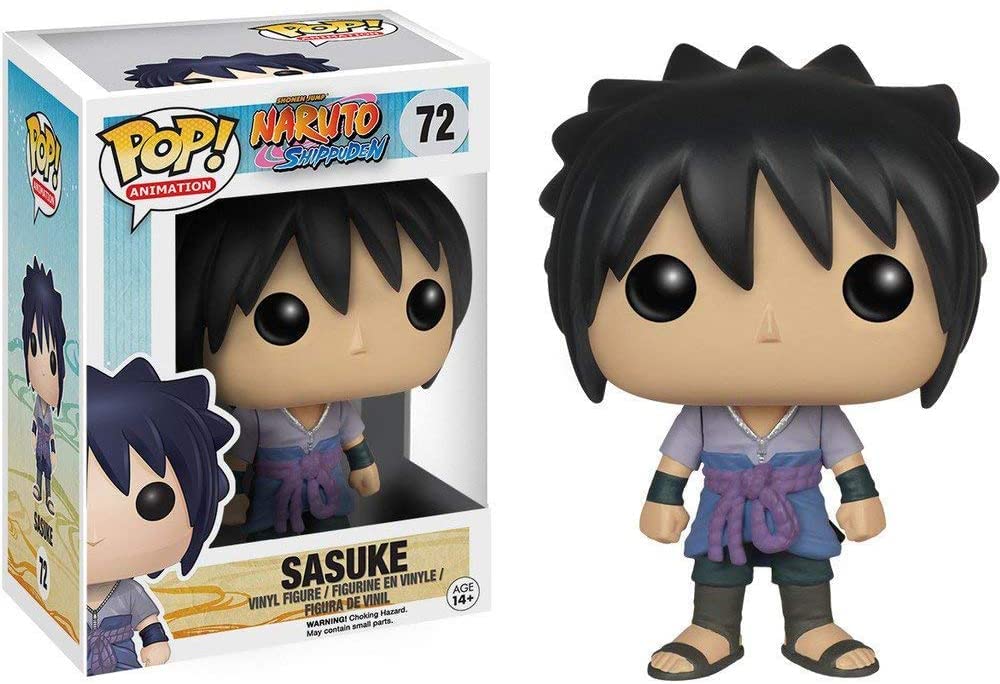 POP Naruto Shippuden - Sasuke Funko Pop! Vinyl Figure (Bundled with Compatible Pop Box Protector Case), Multicolor, 3.75 inches