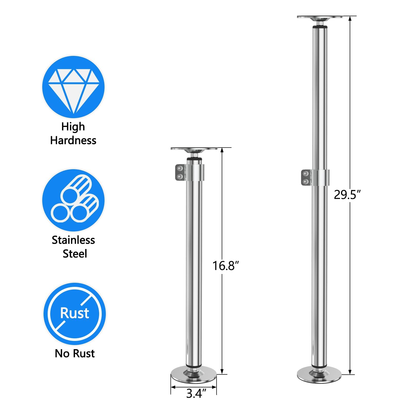 Eapele Undermount Sink Brackets, Adjustable Stainless Steel Undermount Sink Support , Heavy Duty Repair System Kit for Kitchen or Bathroom(16.8"-29.5")