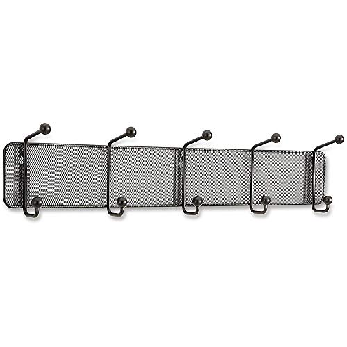 Safco 6403Bl Onyx Mesh Wall Racks 5 Hook Steel