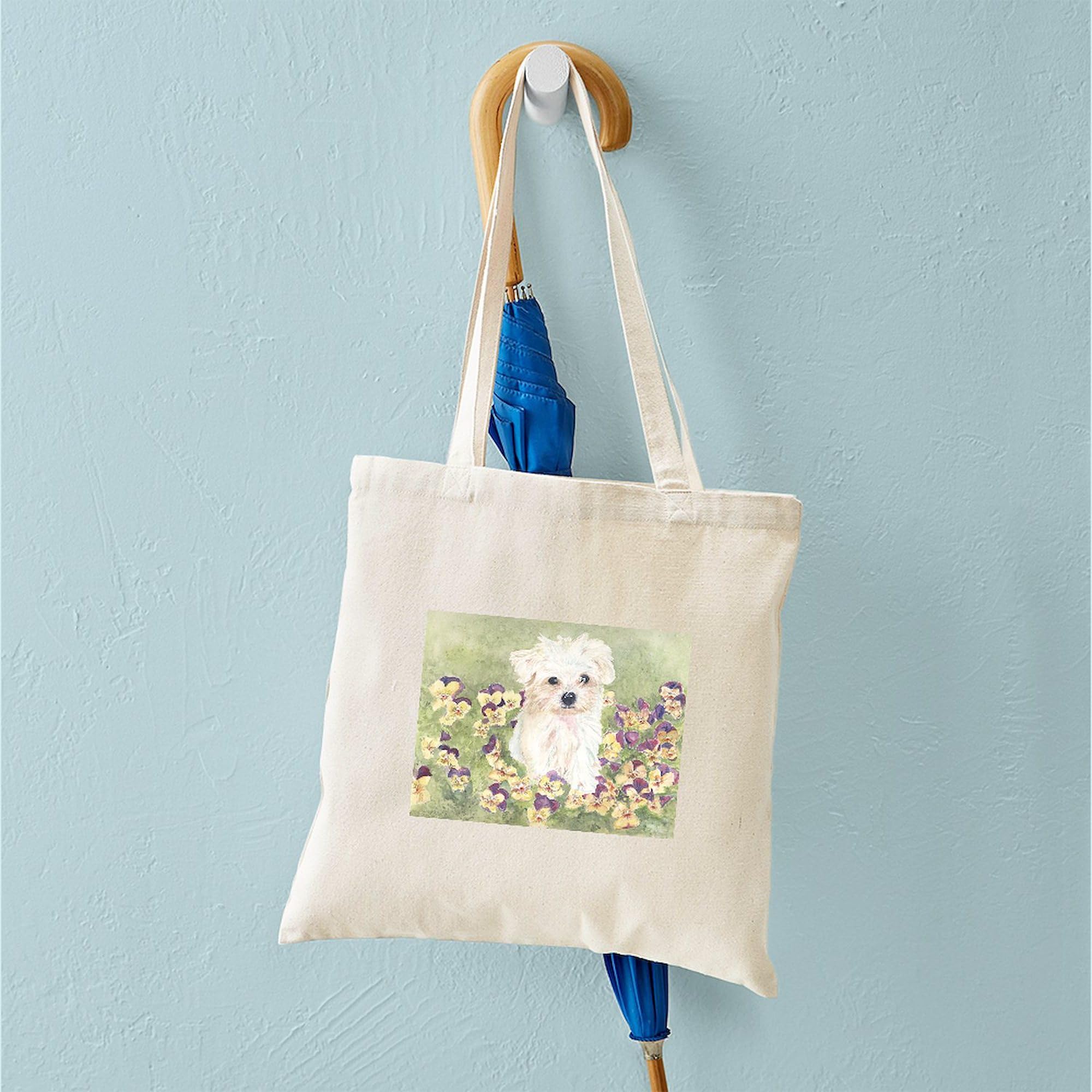 CafePress Maltese Puppy Tote Bag Canvas Tote Shopping Bag