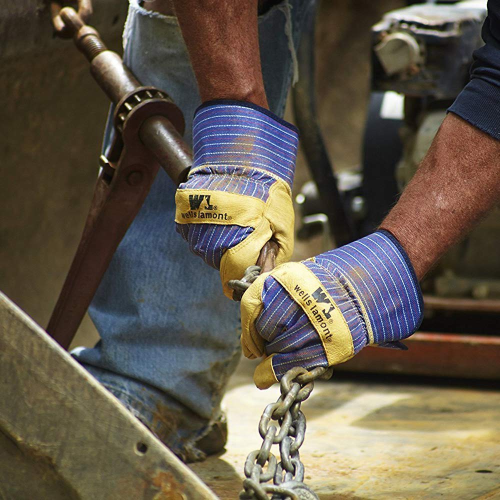 Wells Lamont Heavy Duty Work Gloves with Leather Palm (Wells Lamont 3300XL), Palomino, X-Large (Pack of 1)