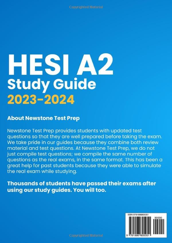 HESI A2 Study Guide 2023-2024: Review + 1200 Test Questions and Detailed Answer Explanations for the HESI Admission Assessment (Includes 4 Full-Length Exams)