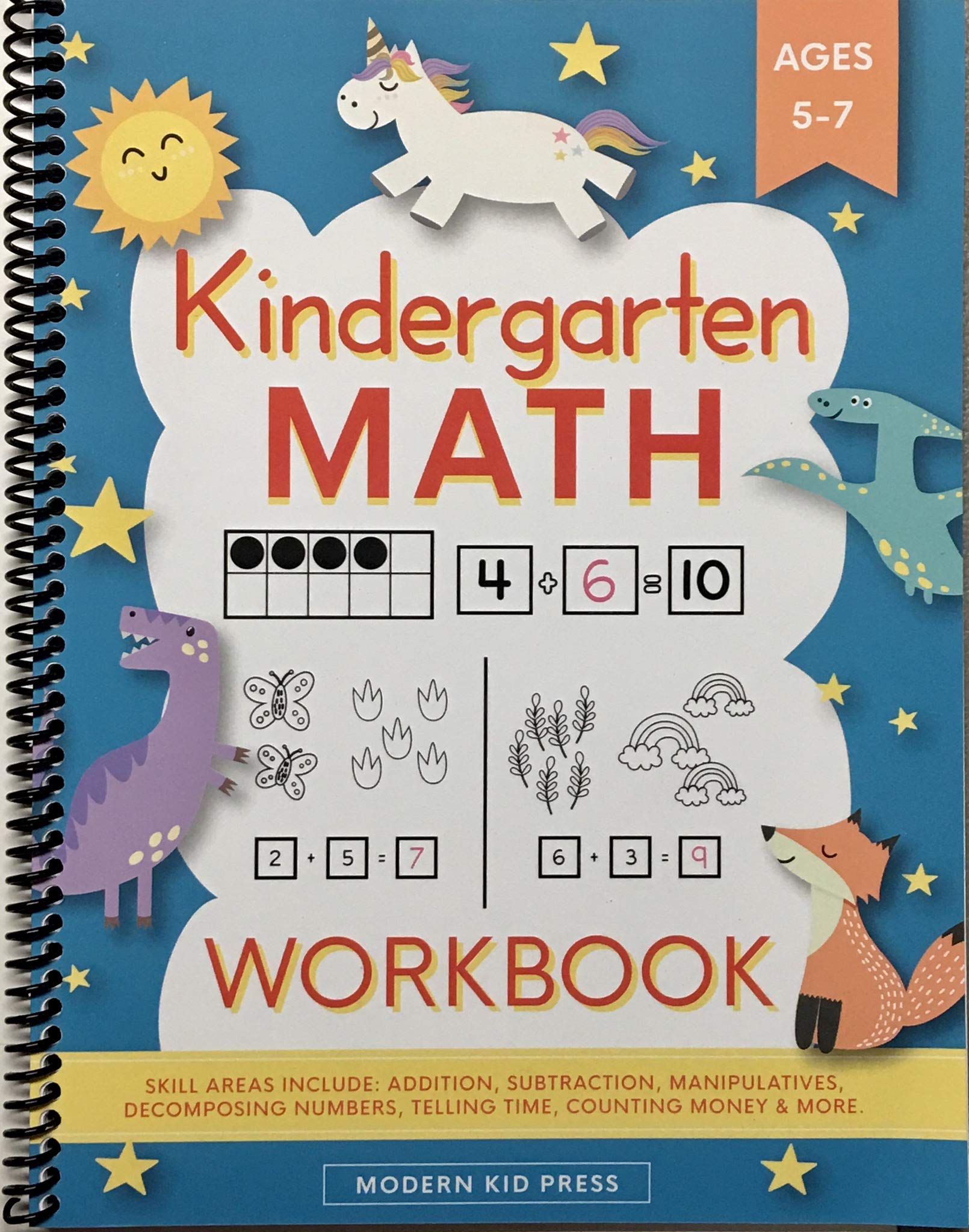 Kindergarten Math Workbook: Kindergarten and 1st Grade Workbook Age 5-7 | Homeschool Kindergarteners | Addition and Subtraction Activities + Worksheets (Homeschooling Activity Books)