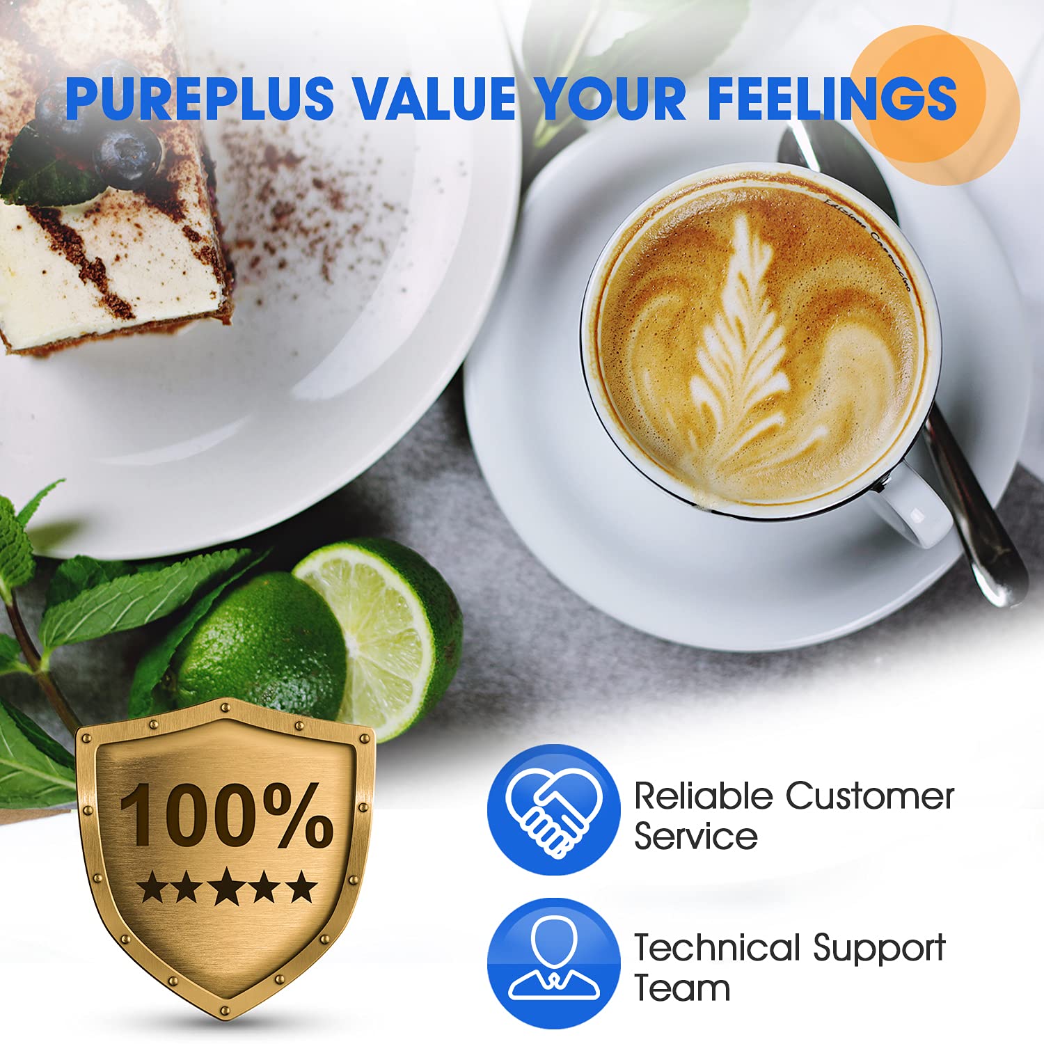 Coffee Water Filter Replacement for AquaClean CA6903/10/00/01/22/47, CA6707/00/10, CMF009, Philips 2000/3000/3100/4000/5000, 421946039401, 421944050461 Coffee Machine, 3Pack by PUREPLUS