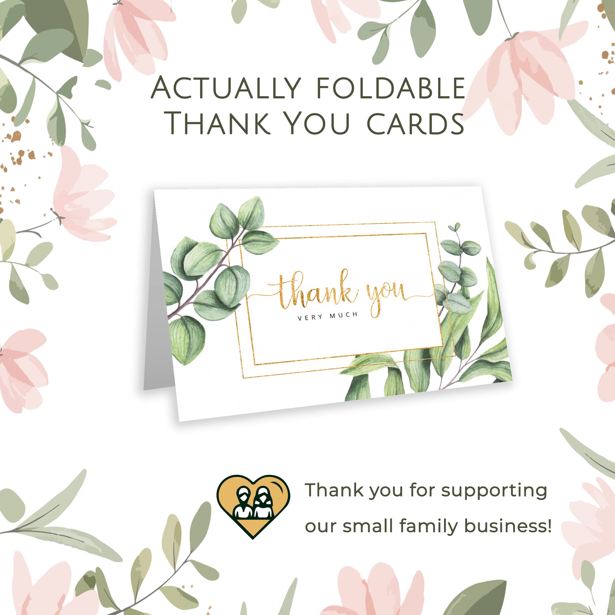 Hat Acrobat 25 Baby Shower Invitations with Envelopes and Thank You Cards Mega Bundle - Greenery Baby Shower Invitations Gender Neutral Set with Diaper Raffle Tickets, Book Request Cards