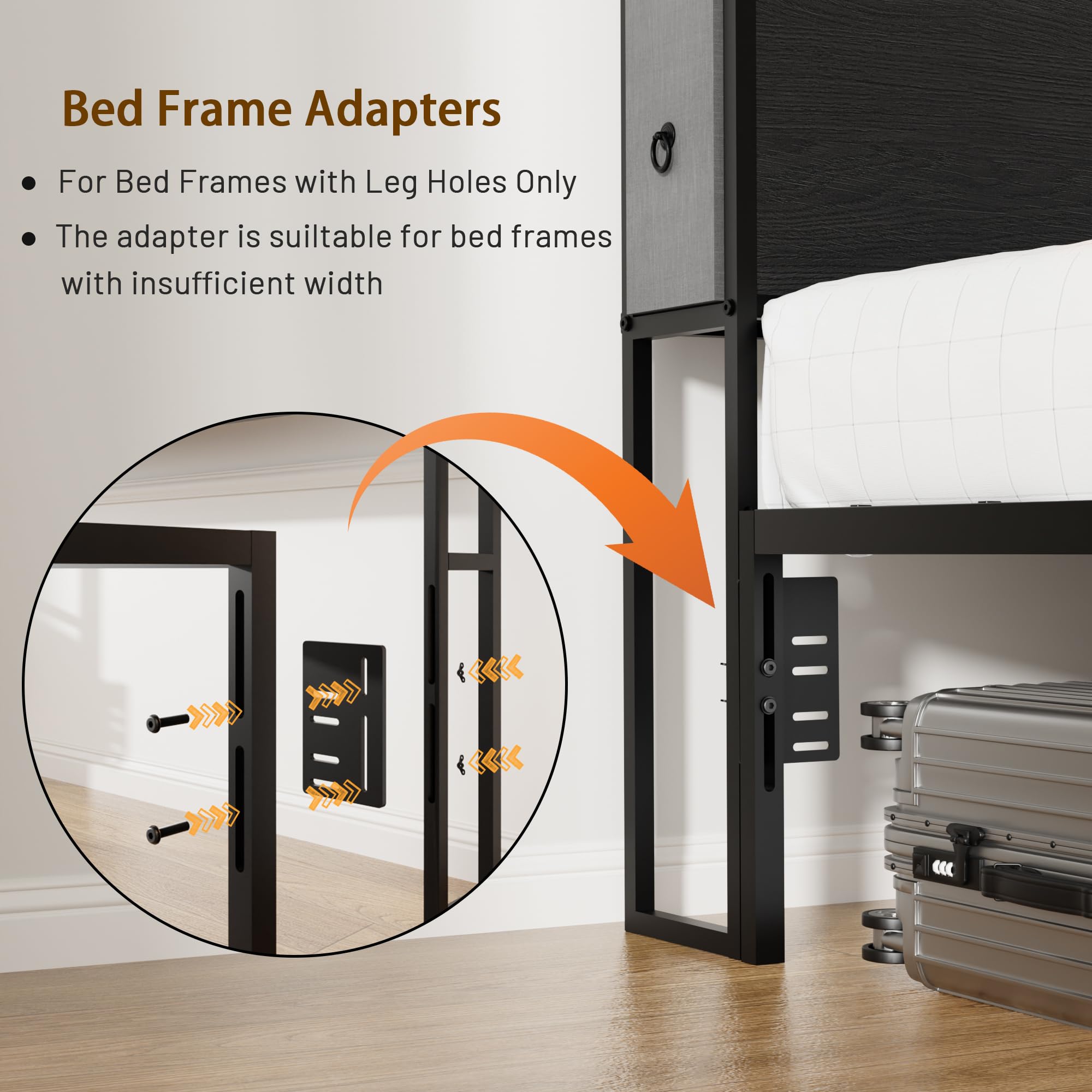 Decoholic King Size Headboard Only with Storage, Upholstered Headboard with Charging Station and LED Light, Sturdy and Stable, Easy to Assemble (Black+Barn Door, King)