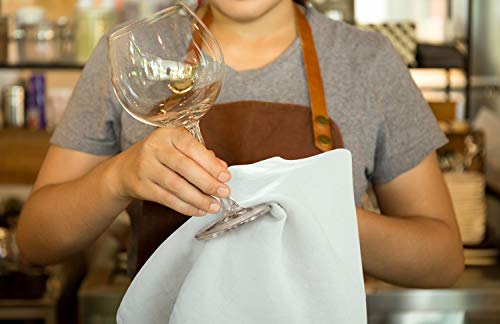 Royale Linens Flour Sack Dish Towels - 28" X 28" Kitchen Towel - Super Absorbent White Flour Sack -100% Ring Spun Cotton -Tea Towels - For Embroidery, Cloth Diapers, Cheese Strainers -(12 Pack, White)