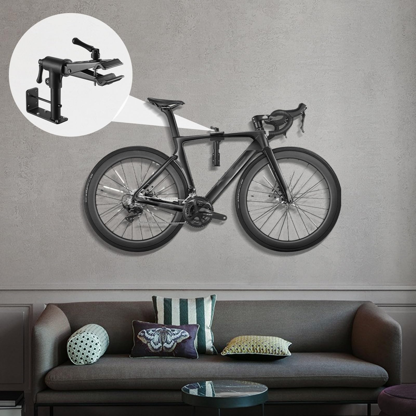 Bicycle Repair Stand, Holder, Mount, Stand for Maintenance, Workstands, 2-in-1 Wall Mount Repair Pedestal Parking Rack for Mountain Strong Load-Bearing
