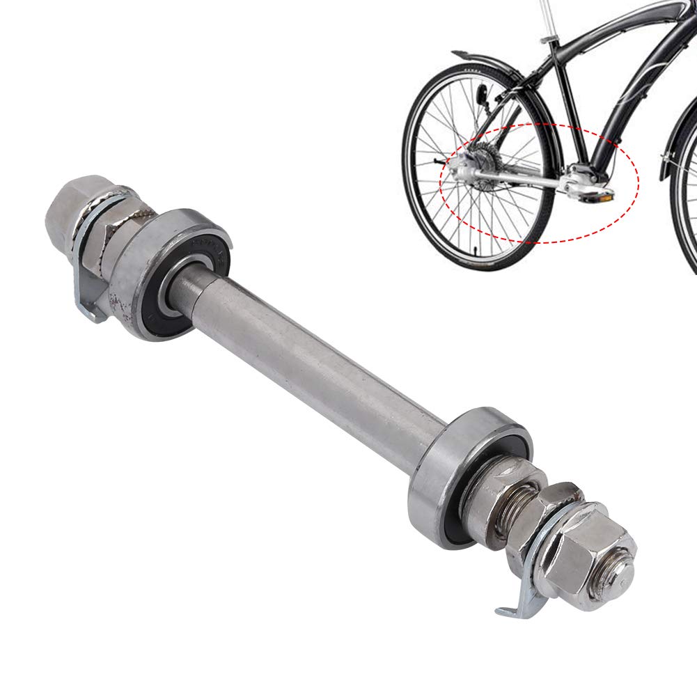 Bicycle Hub Axle Mountain Bike Paired Bearings Solid Axle Riding Equipment Bicycle Accessories,for Road Bikes and Mountain Bikes((Front) axle +6000 Bearing)