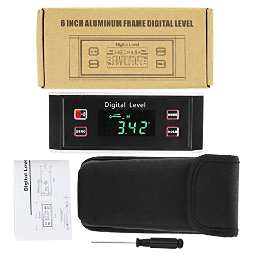 Digital Angle Finder Magnetic Table Saw Angle Finder Tool, Digital Inclinometer with Backlight Digital Protractor Bevel Level Gauge, Woodworking Measuring Tool, Level Box for Hanging 0~360 degree