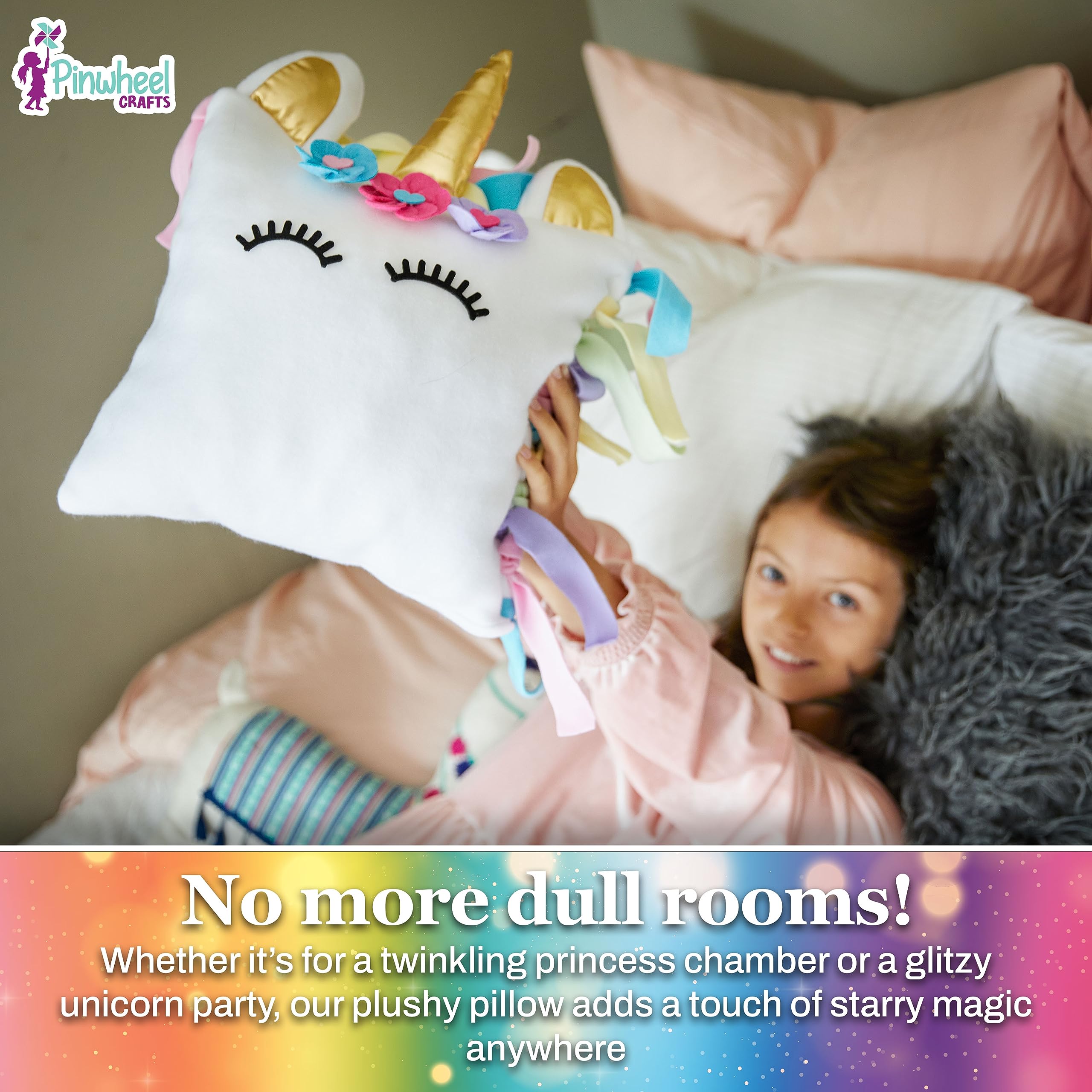Unicorn Pillow Kit & Mermaid Jewelry Box Kit Bundle - Fun DIY Arts and Crafts Project for Kids Ages 6 7 8 9 10 11 12 - Great Gifts for All Occasions