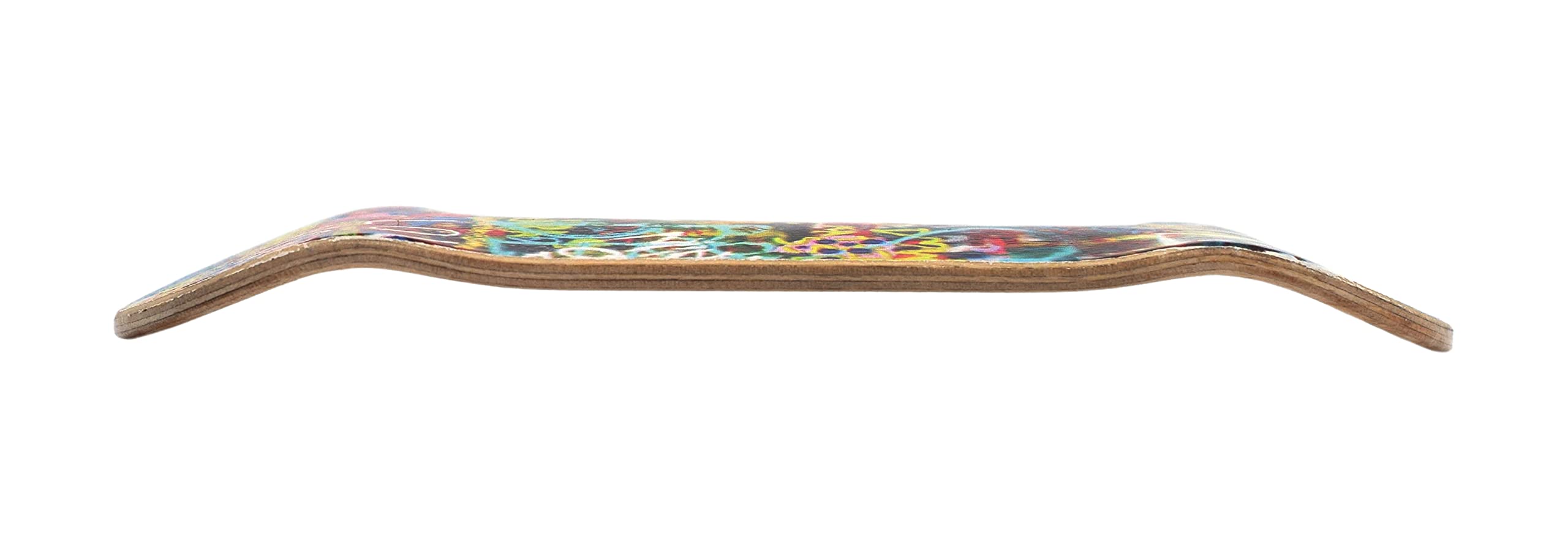 Premium Fingerboard Graphic Deck, Graffiti Wall - 34mm x 97mm - Heat Transfer Graphics, Pro Shape & Size - Pre-Drilled Holes - Includes Prolific Foam Tape - Teak Tuning