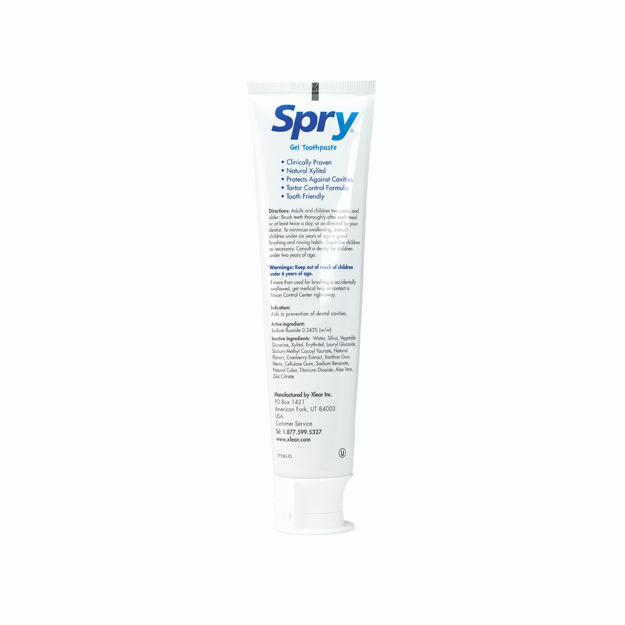 Spry Xylitol Toothpaste for Kids 5oz. Kids Toothpaste with Fluoride, Teeth Whitening Kids Toothpaste with Xylitol, Natural Breath Freshening, Mouth Moisturizing Ingredients, Bubble Gum (Pack of 1)