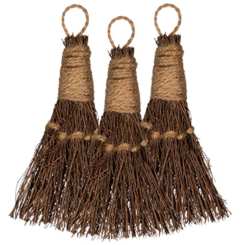 Cinnamon Broom 6" - Cinnamon Broomstick Scented 3 Pack -Mini Broom - Witches Broom Decor for Halloween - Cinnamon Broomstick - Mini Broomstick
