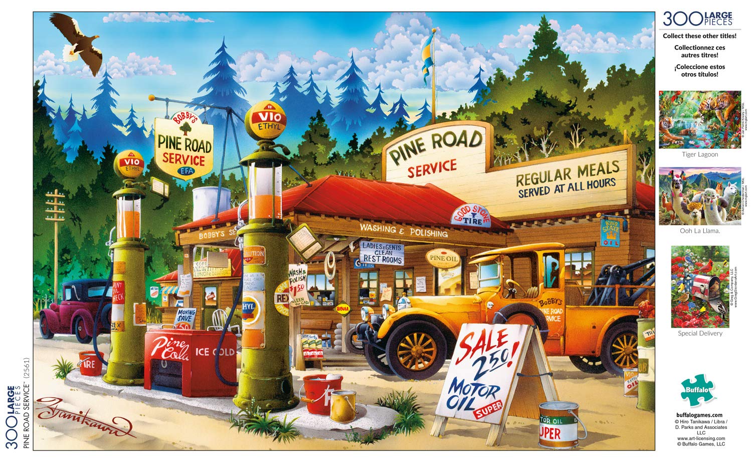 Buffalo Games - Pine Road Service - 300 Large Pieces Jigsaw Puzzle for Adults Challenging Puzzle Perfect for Game Nights - 300 Large Piece Finished Puzzle Size is 21.25 x 15.00