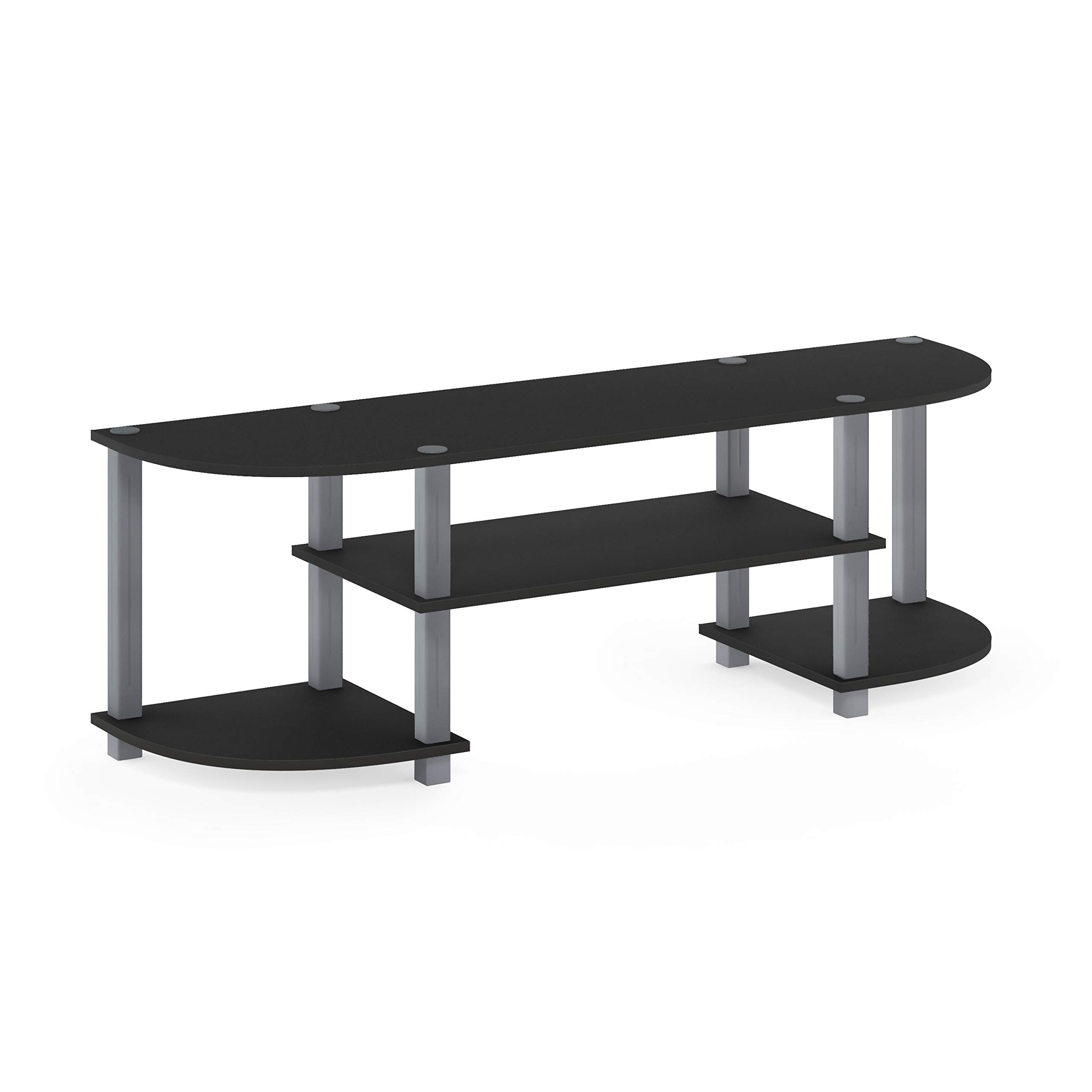 Furinno Turn-S-Tube Wide TV Entertainment Center, Black/Grey