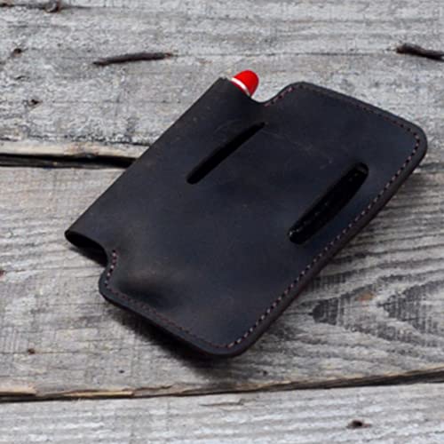 COLEAT Genuine Leather Multitool Belt Sheath Organizer, EDC Belt Pouch for Men, Belt Holder Mini Leather Pocket Organizer Slip, Flashlight Holder, Pen Holder, Knives Sheath Holster Dark Brown