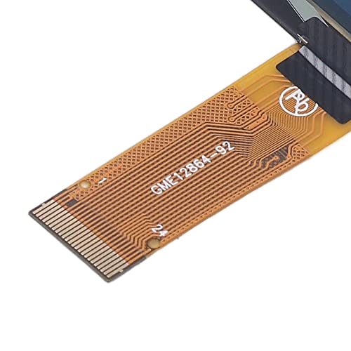 Digital LCD Board, Flexible 24 Pin LCD Display Screen for DIY(MRC128-1 White)